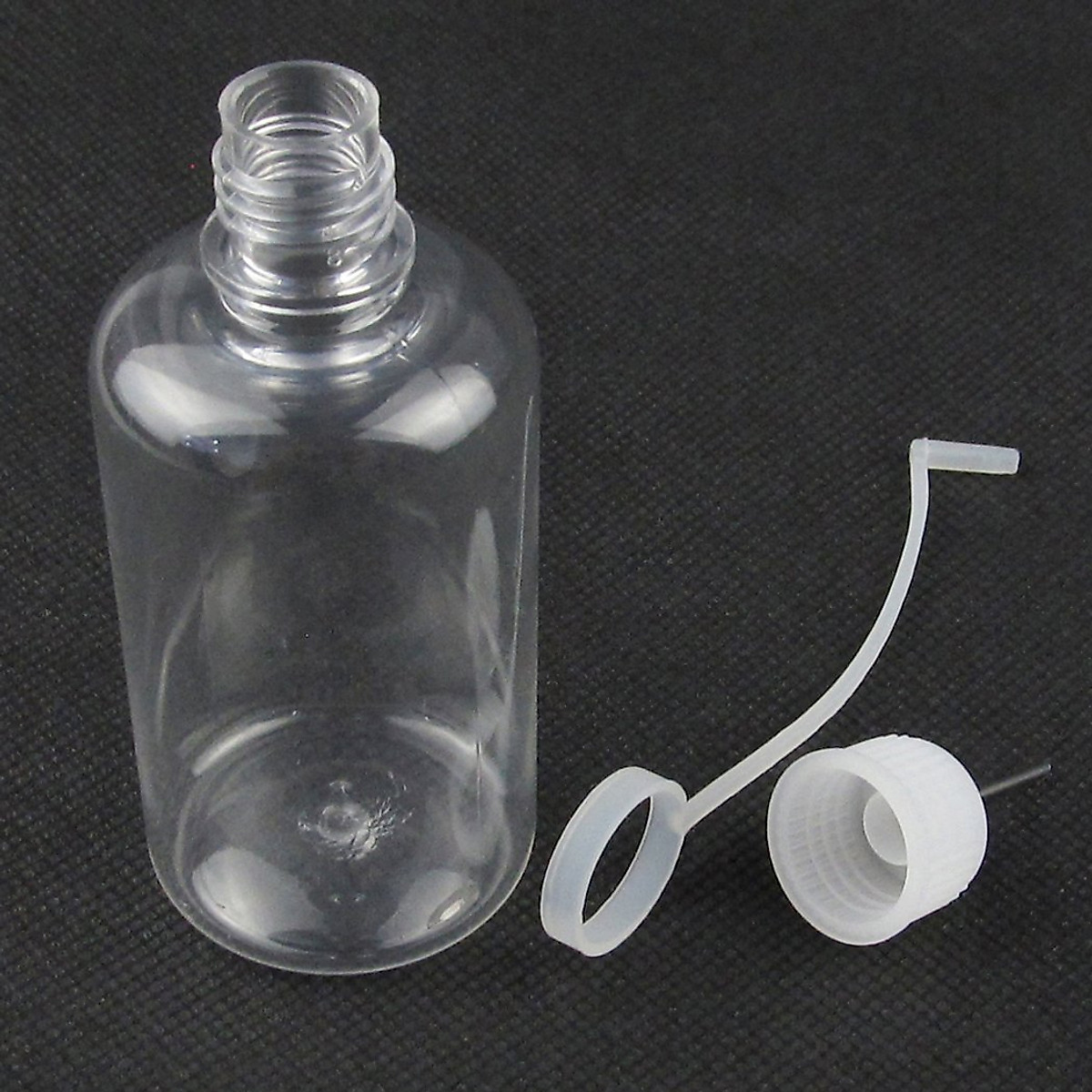 Plastic Dropper Bottle, 50ML Empty Squeezable Clear Liquid Drop Bottles with Childproof Cap, for Solvents, Essence(10PCS, Needle Cap)