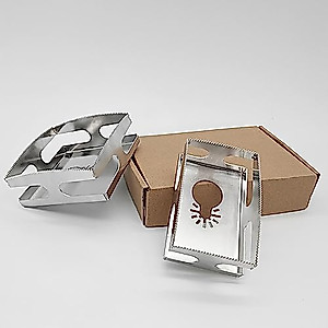 One Step in Place Square Slot Cutter, 2 Pcs Steel Sleeve Slotting Knife Square Rectangular Milling Cutter Engraving, Hole Cutting Tool for Carving Milling Sheetrock,Wood,Drywall and Voltage Box