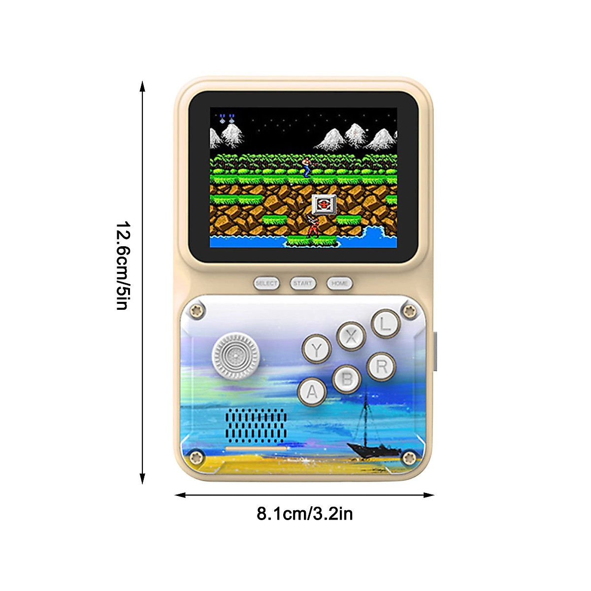Retro Game Console for Boy, Handheld Game Console with 500 Classical Nostalgic Games 3.0 Inch Color Screen Support for Connecting TV & Two Players, Christmas Birthday Gifts (A)