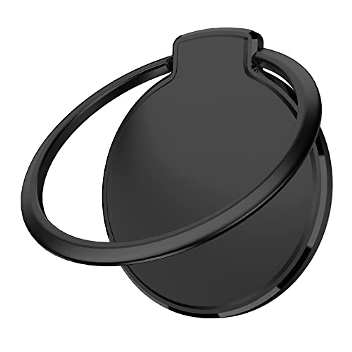 Nicwea Magnetic Phone Grip [4 Strong Magnets] Mount for All Metal Surface, Ultra-Slim Metal Phone Ring for Magnetic Car Holder Compatible with iPhone 14/13/12 Pro Max, Samsung & Any Phones, Black