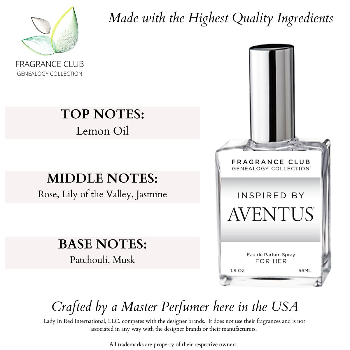 Fragrance Club Genealogy Collection Inspired by Aventus for Women, EDP 1.9 oz EDP., Womens fragrance, It is a fragrance that will leave a lasting impression