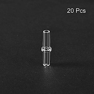 uxcell Aquarium Air Valve Connector Plastic Inline Tubing Straight Non-Return Valves for 4mm Fish Tank Pond Air Line 20pcs