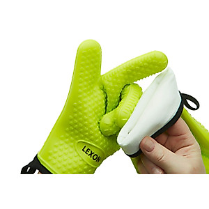 LEXON Silicone Cooking Gloves Heat Resistant Oven Mitts