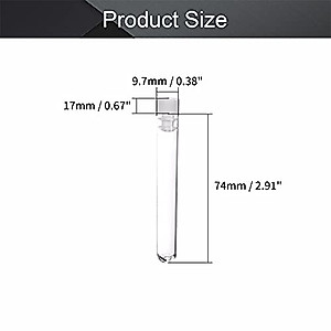 Othmro 100Pcs Clear Plastic Test Tubes with White Caps, 12mmx75mm Mini Test Tubes with Lids, for Jewelry Seed Beads Powder Spice Liquid Experiment Yeast Specimen Sample Laboratory