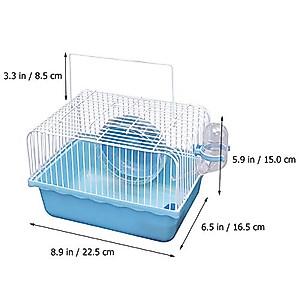 Outdoor Toys Small Animals Bed Supplies 1PC Hamster Cage Portable Practical Multifunctional Pets House Villa Cage for Chinchilla Hamster Blue Outdoor Playset