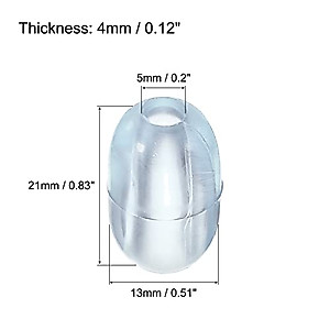 MECCANIXITY Kitchen Sink Rack Feet 5mm ID x 13mm OD PVC Sink Replacement Feet for Protective Sink Grid, Clear Pack of 40