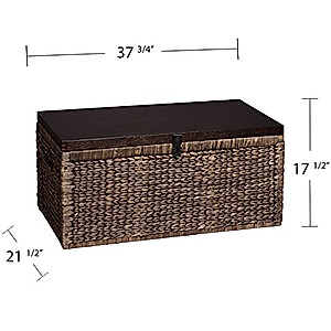 SEI Furniture Storage Trunk, Blackwashed, Espresso