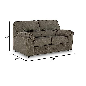 Signature Design by Ashley Norlou Transitional Herringbone Tufted Loveseat, Green