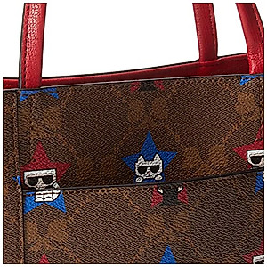 Karl Lagerfeld Paris womens Maybelle Crossbody Cross Body, Brown/Khaki/Black Multi Maybelle, One Size US