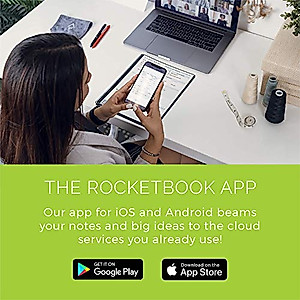 Rocketbook Smart Reusable Notebook, Letter Size Panda Planner with Daily, Weekly, & Monthly Pages, Neptune Teal, (8.5" x 11")
