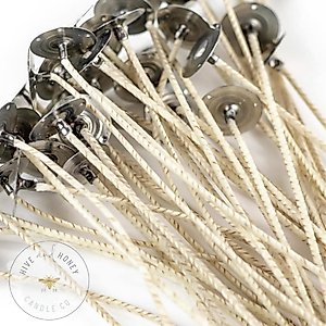 CD Candle Wicks | 100 Pcs | 6 inch Pre-Waxed Candle Wicks for Candle Making (CD 14)