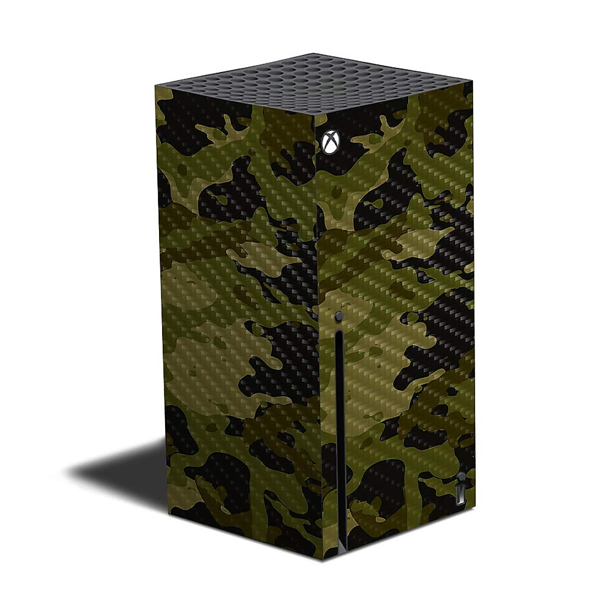 MightySkins Carbon Fiber Skin Compatible with Xbox Series X - Green Camouflage | Protective, Durable Textured Carbon Fiber Finish | Easy to Apply | Made in The USA