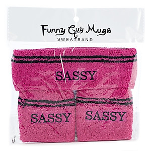 Funny Guy Mugs Sassy Unisex Sweatband Set (3-Pack: 1 Headband & 2 Wristbands)
