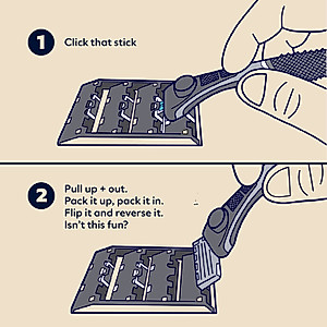 Dollar Shave Club 8 Count 6 Blade Razor Refills with Built-in Trimmer - Not Compatible with Heritage/Executive Razors