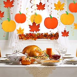 DGDFLDGC Thanksgiving Decorations Swirls for Hanging Fall Decorations, Autumn Decorations for Home, Office, Birthday, Classroom Fall Party Decorations