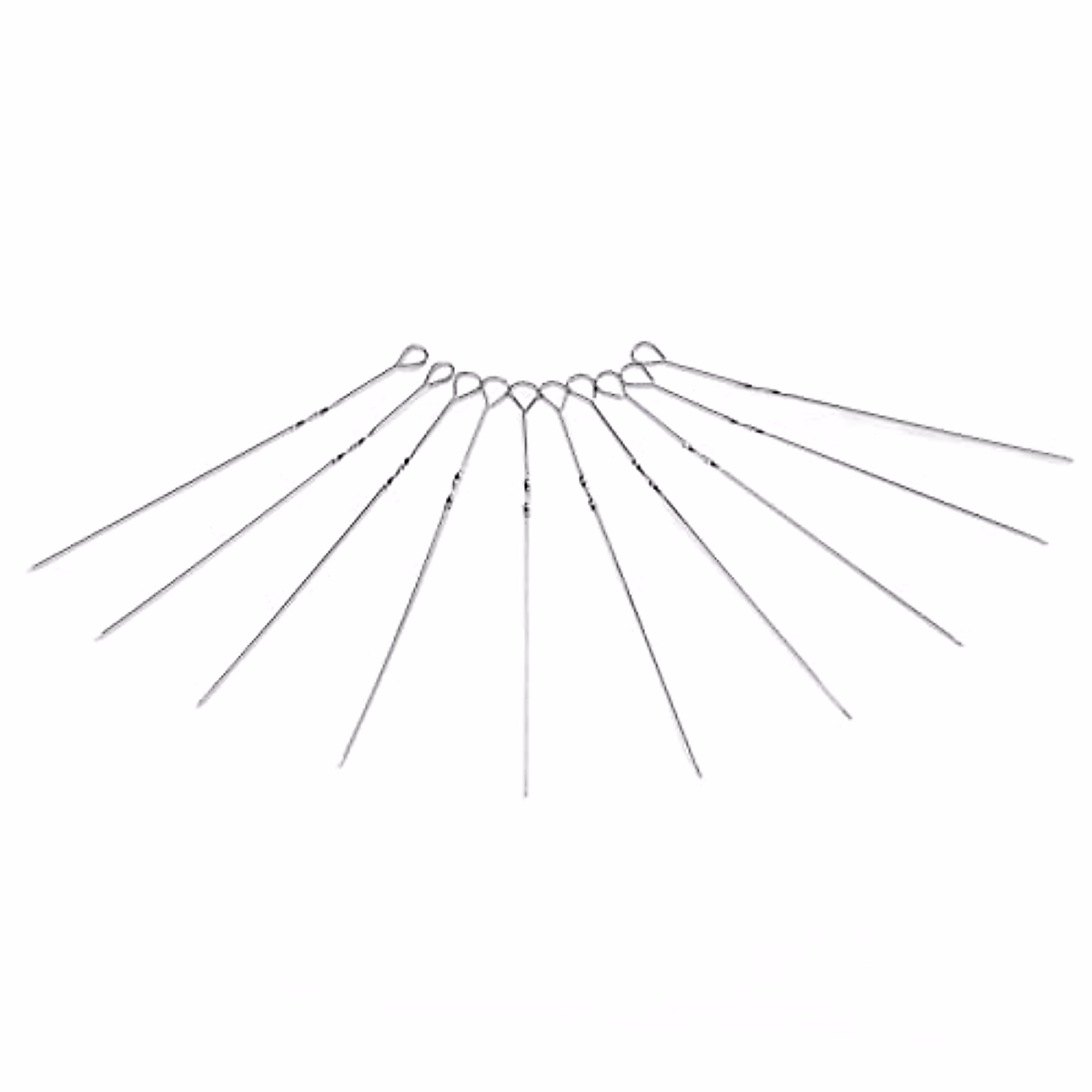 RvSky Garden kit Barbecue Skewer Flat Long Reusable Stainless Steel Kebab Sticks for Meat Vegetable Grilling 10pcs