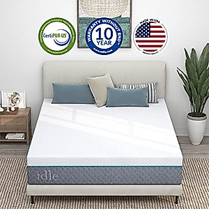 MLILY 12 Inch Queen Memory Foam Mattress in a Box, CertiPUR-US Certified Made in USA, Cooling Gel Foam Mattress, Medium Firm Double Mattress for Pressure Relief, White