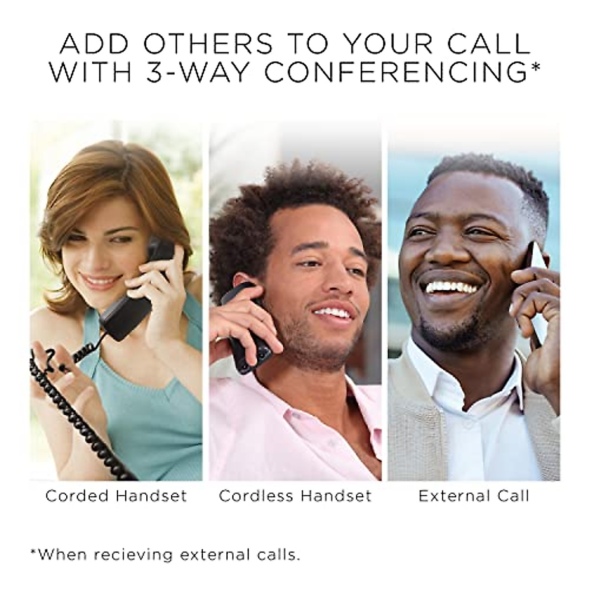 Motorola Voice C42 Corded Phone System + 1 Digital Cordless Handset w/Answering Machine, Call Block - Black (C4201)