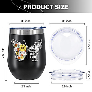 KAIRA Butterfly Tumbler,12 OZ Wine Tumbler with Lid 18/8 Vacuum Stainless Steel Coffee Mug Gifts Idea for Women (Pack of 1)