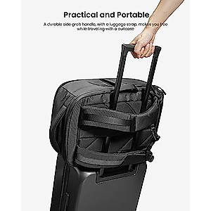 tomtoc Laptop Backpack X-Pac Techpack Designed for Business Professional Commuter, City Compact Backpack for 16-inch MacBook Pro, Black