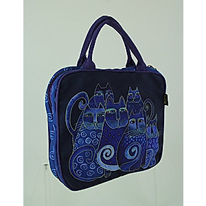 Laurel Burch Indigo Cats Cotton Cosmetics Travel Tote