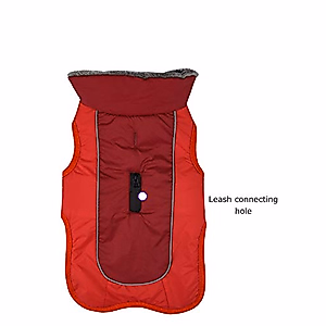 Apetian Dog Cold Weather Coats Winter Dog Vest Warm Dog Jacket Belle (M, A3-Red)