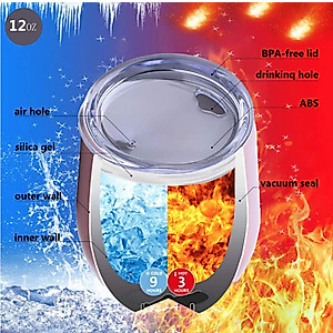 Tipit Drinkware #BOYMOM | Boy Mom | 12 OZ Stainless Steel Stemless Wine Tumbler With Lid - Mom Mug - New Mom Cup - Mother of Boys - Wine Tumbler - Best Mom Mug Tumbler