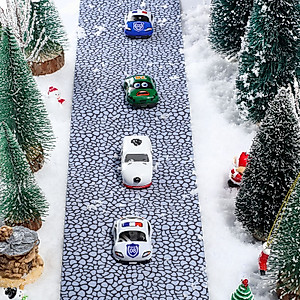 Christmas Village Accessories Christmas Village Brick Road Decorations Village Street Mat Miniature Cobblestone Brick Mat for Home Garden 4.7 x 47.2 Inch(Cobblestone Style,2 Pieces)