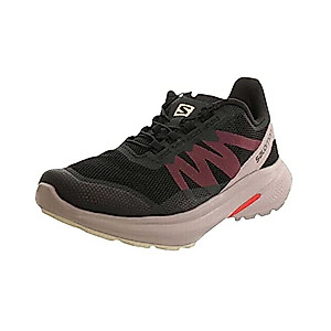 Salomon HYPULSE Trail Running Shoes for Women, Black/Quail/Rainy Day, 8.5