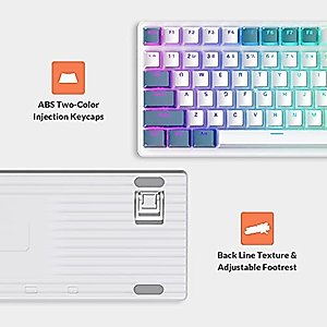 K3-95% Wired Gaming Keyboard and ultra-light honeycomb mouse with Coiled Usb C Cable，Clicky Blue Switch LIGHTSYNC RGB Chroma Backlit TKL 98 key 4 in 1 Gaming Bundle Retro Metal Panel for PC/Mac