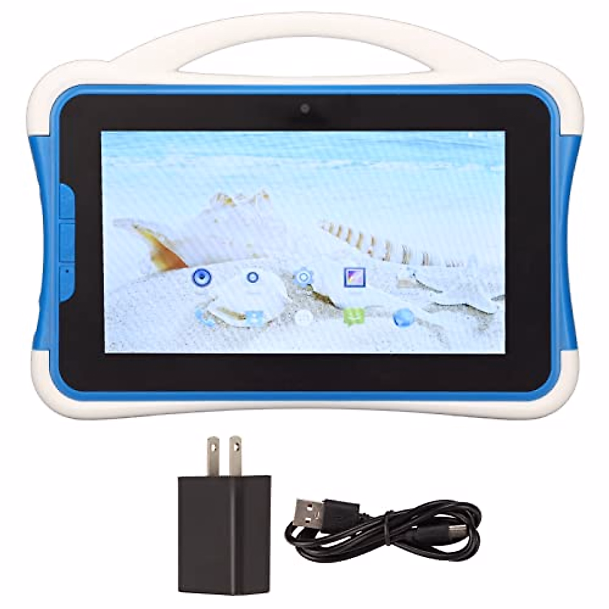 7In Tablet, 1GB RAM 32GB ROM 5G WiFi Tablet, Support 3G Network Eye Protection Kids Learning Drop Protection Sleeve Design 3000mAh High Capacity Battery, Tablet for Android 10(US Plug)