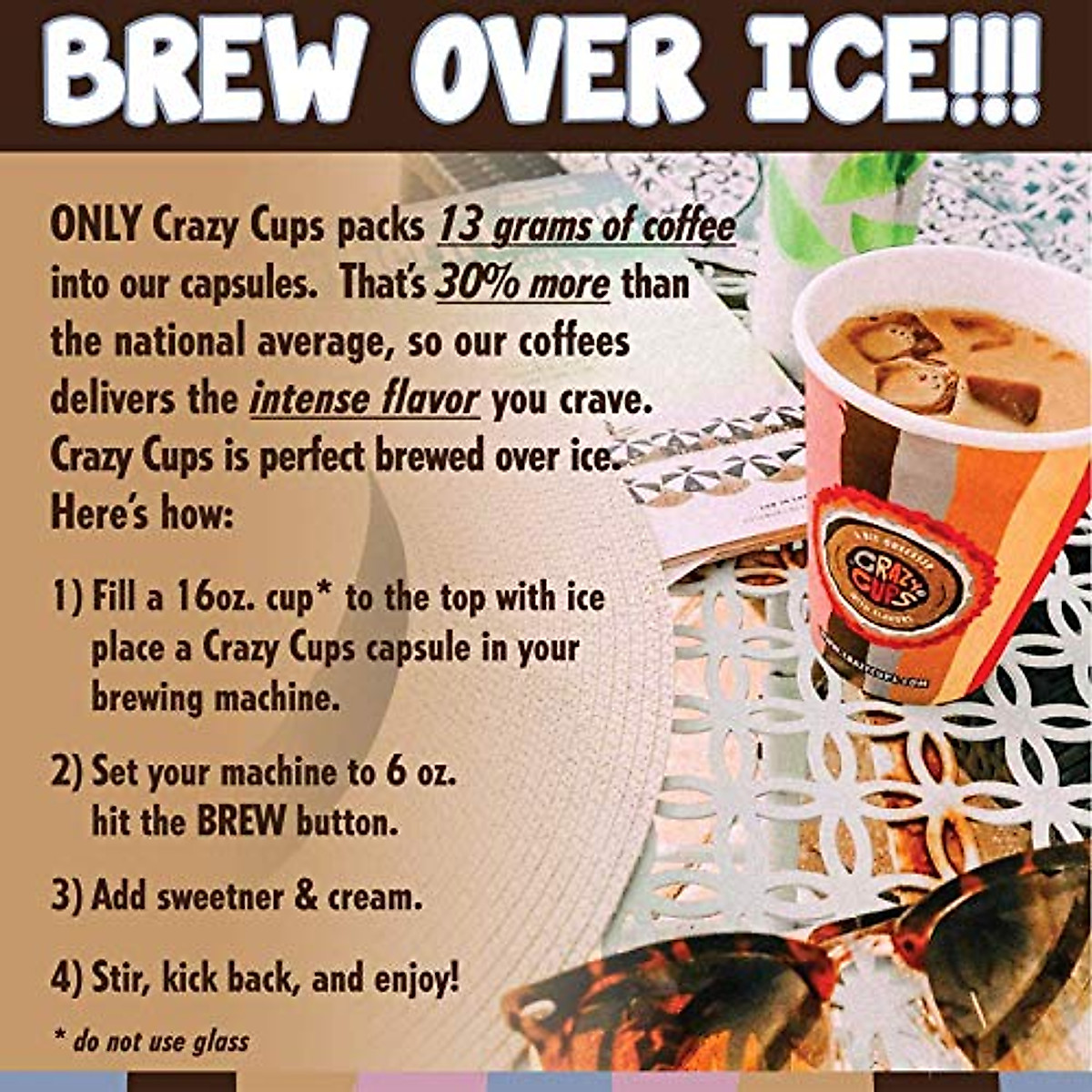 Crazy Cups Flavored Decaf Coffee, for the Keurig K Cups Coffee 2.0 Brewers, Variety Pack Sampler, 40 Count