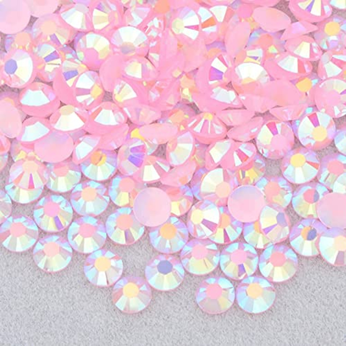 2mm 3mm 4mm 5mm Transparent Light Purple AB Rhinestone Flat Back Resin Crystal Stones Non Hot Fix Jelly Strass