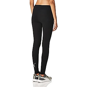 PUMA womens Essentials Logo Leggings, Puma Black, Large US