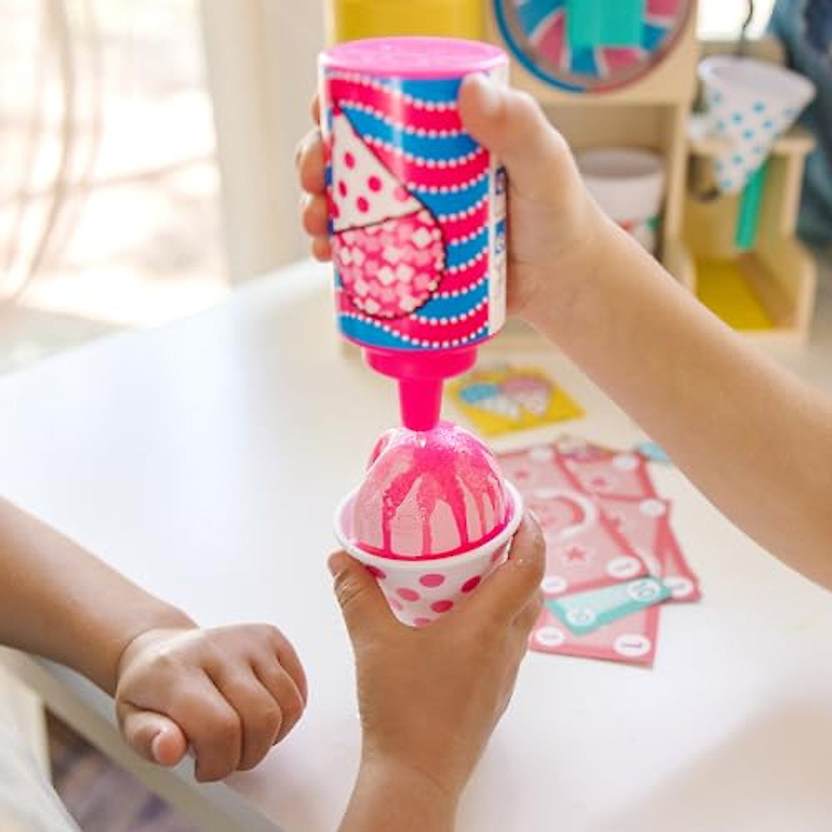 Melissa & Doug Fun at The Fair! Wooden Snow-Cone and Slushie Play Food Set - FSC Certified