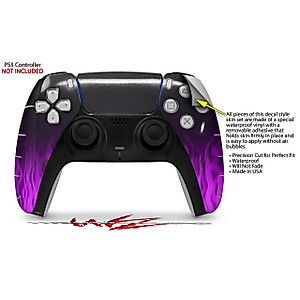 WraptorSkinz Skin Wrap compatible with Sony PS5 DualSense Controller Fire Purple (CONTROLLER NOT INCLUDED)