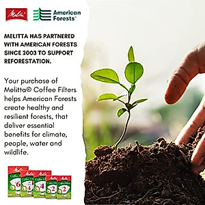 Melitta 4 Cone Coffee Filters, Unbleached Natural Brown, 100 Total Filters Count - Packaging May Vary