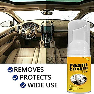 WOSLXM Multifunctional Car Foam Cleaner Spray, All-Purpose Household Cleaners for Car and Kitchen House, Lemon Flavor(300ML)