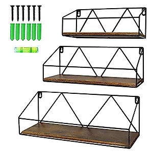 Edenseelake Floating Wall Shelves Set of 3, Shelf Wall Mounted for Bedroom, Bathroom, Living Room, Kitchen and Office