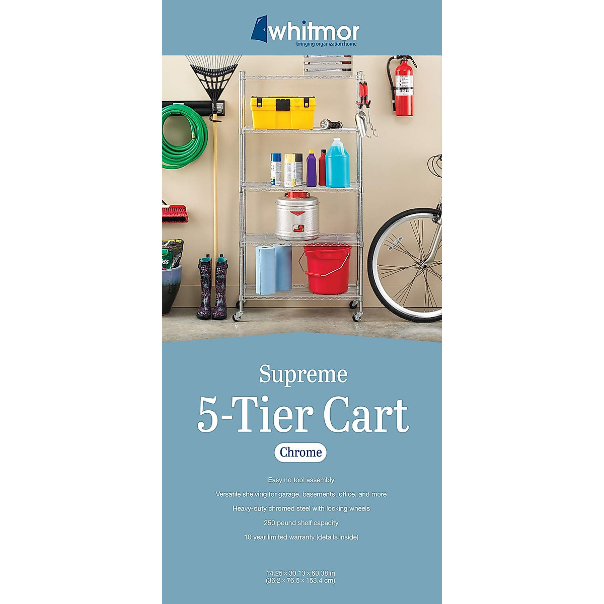 Whitmor 6056-3528 Cart, Chrome