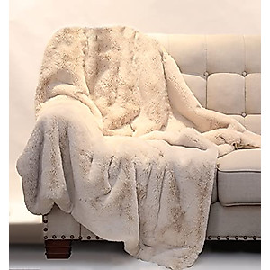 mis deseos Faux Fur Throw Blanket for Couch, Extra Soft, Warm,Fluffy, Anti-Static, Plush Blanket for Sofa Bed Living Room Bedroom Car,50x60 inches