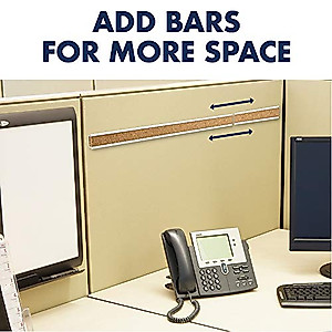 Quartet Bulletin Bar Strip, Cork Board, 48" x 1", Aluminum Frame, Beige (2006)
