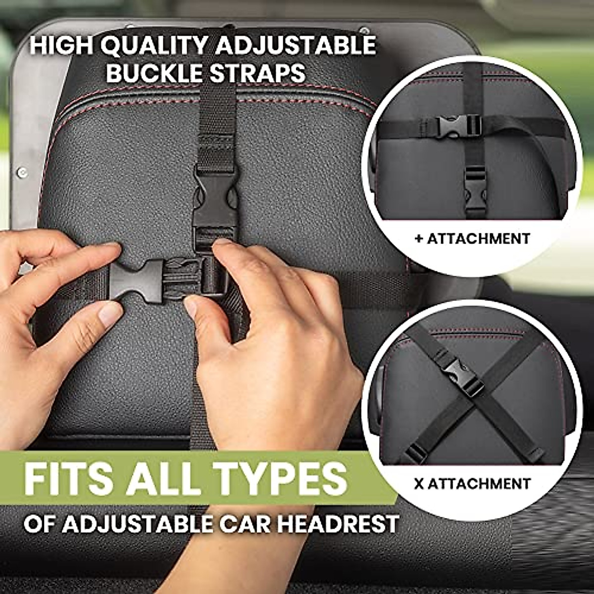 Large Shatterproof Baby Car Mirror - Safety Baby Car Seat Mirror - Baby Car Mirror for Back Seat Rear Facing Infant - Carseat Mirrors - Fully Assembled Baby Mirror For Car (Matte Black)