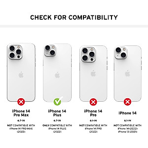 URBAN ARMOR GEAR UAG Designed for iPhone 14 Plus Case Black 6.7" Essential Armor Built-in Magnet Compatible with MagSafe Charging Ultra Thin Ergonomic Protective Cover