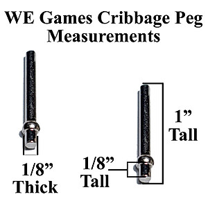 WE Games Wooden Folding Travel Cribbage Board with Metal Pegs, Small Size for Easy Travel