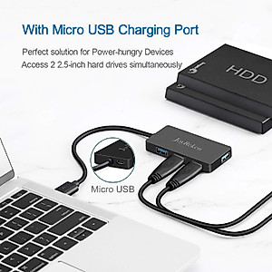 USB 3.0 Hub, JoyReken Ultra Slim 4-Port USB 3.0 Data Hub Portable Super Speed for MacBook, Mac Pro/Mini, iMac, XPS, Surface Pro, Notebook, PC, USB Flash Drives, Mobile HDD, and More[Upgraded]