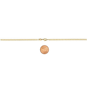 Barzel Mariner Chain Necklace for Women, 18K Gold Plated Mariner Chain (20 Inches, 3MM Gold)