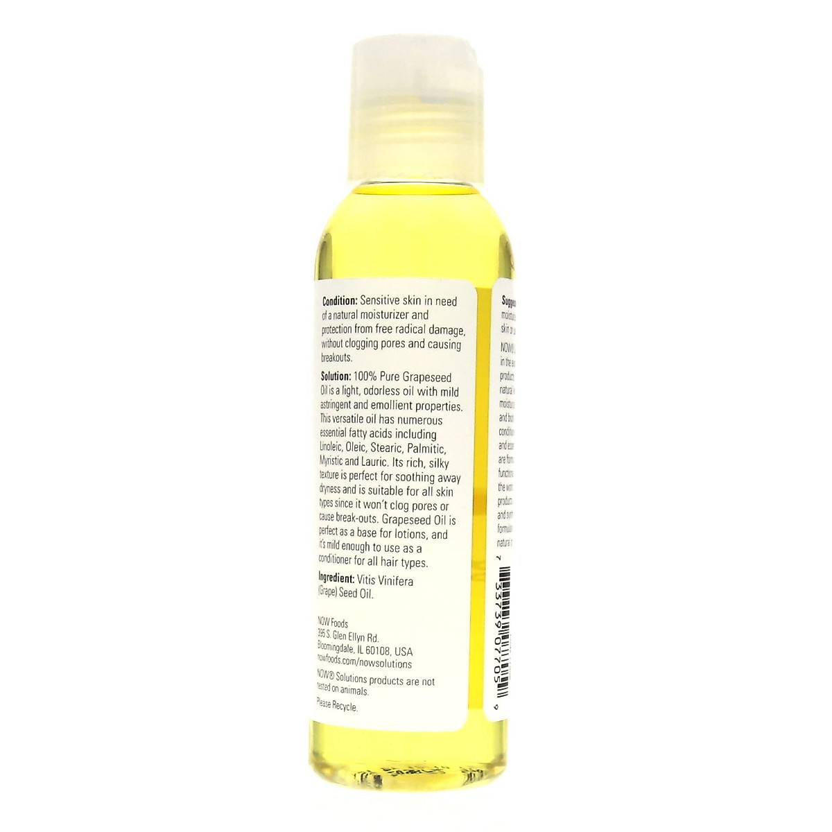 NOW Grape Seed Oil, 4-Ounce (Pack Of 2)