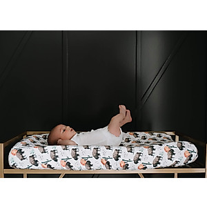 Premium Knit Diaper Changing Pad Cover"Bison" by Copper Pearl