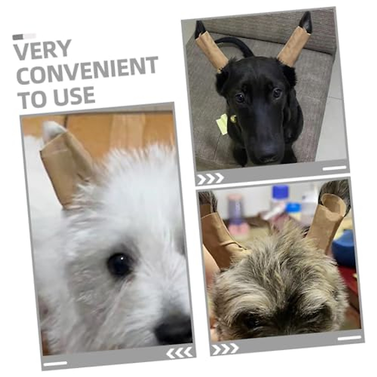 HANABASS 2 Pairs Ear Patch Ear Warmer Puppy Ear Raise Tool Pinscher Dogs Ear Tape Dog Ear Tape Safety Puppy Ear Support Tool Ear Holder Stand Fixed Rod Pet Dog Ear Stretch Tool Milk